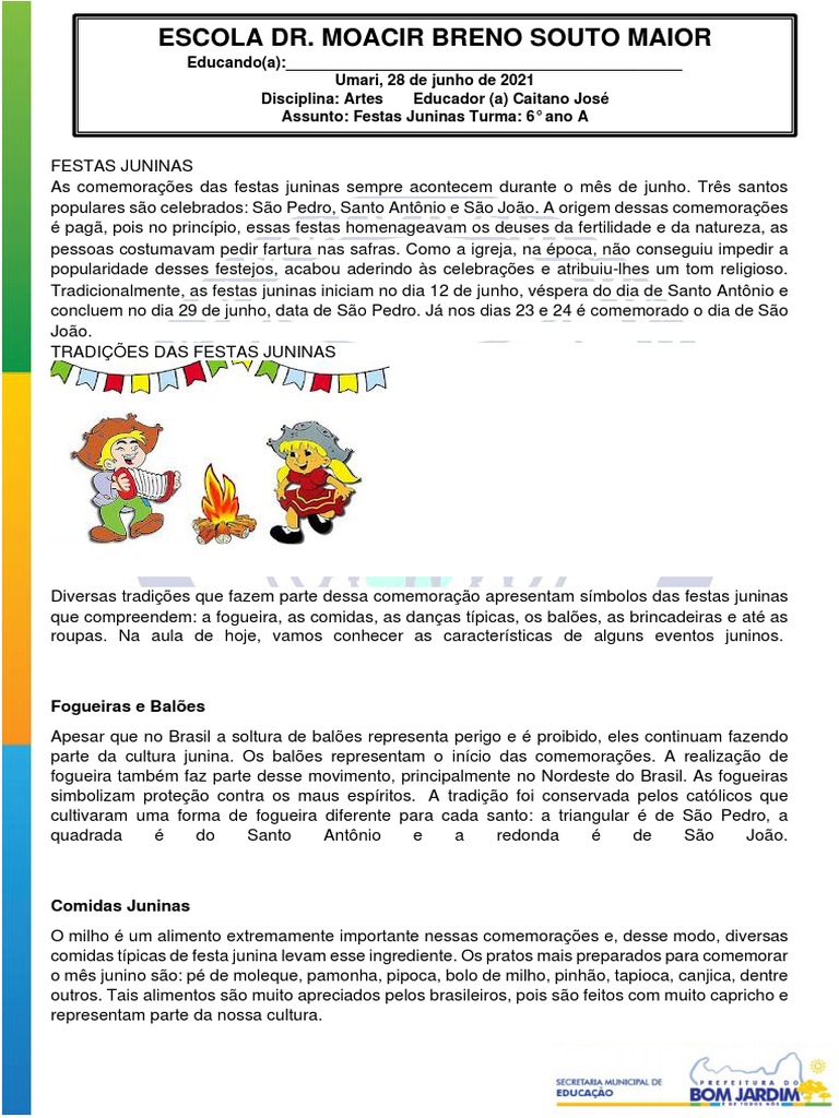 Arte e Festas Juninas | PDF