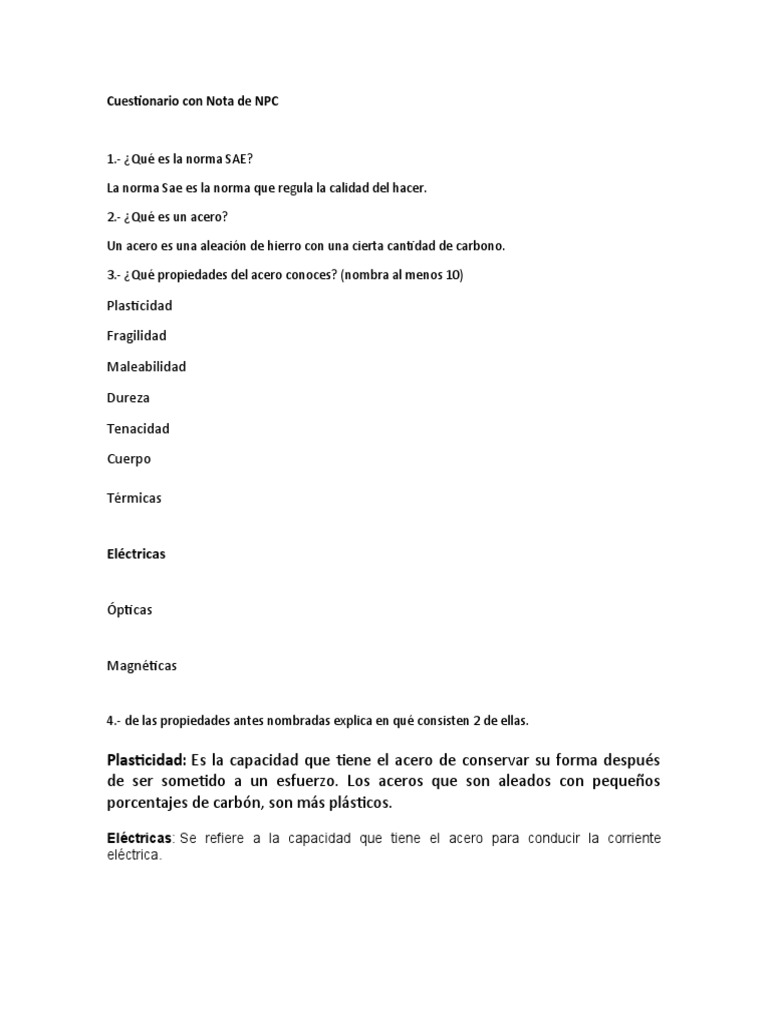 Evaluación de NPC Norma SAE | PDF