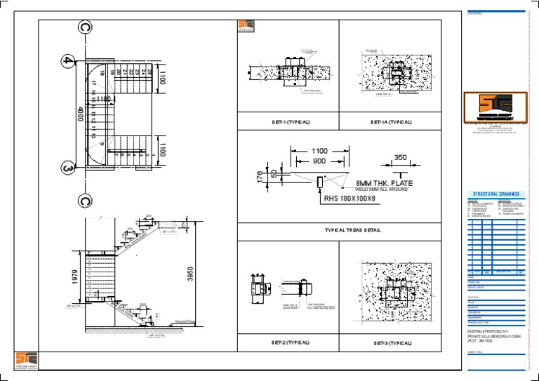 Det-1A (Typical) Det-1 (Typical) : Structural Drawings | PDF | Engineering