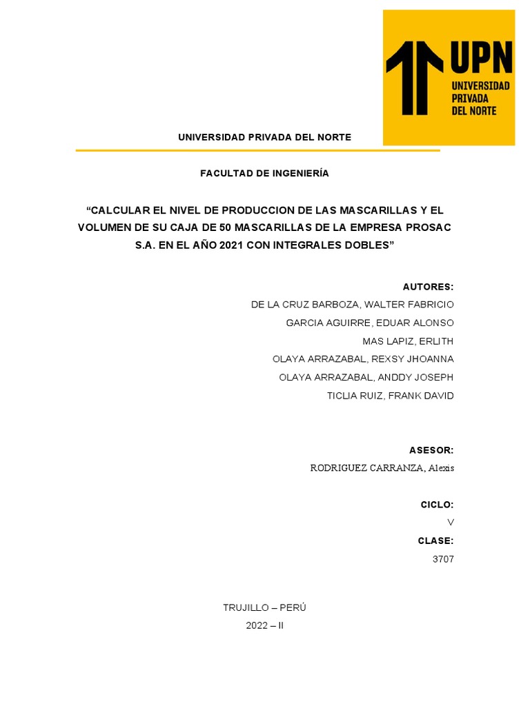 PROYECTO de CALCULO III | PDF | Integral | Análisis matemático PROYECTO de CALCULO III | PDF | Integral | Análisis matemático