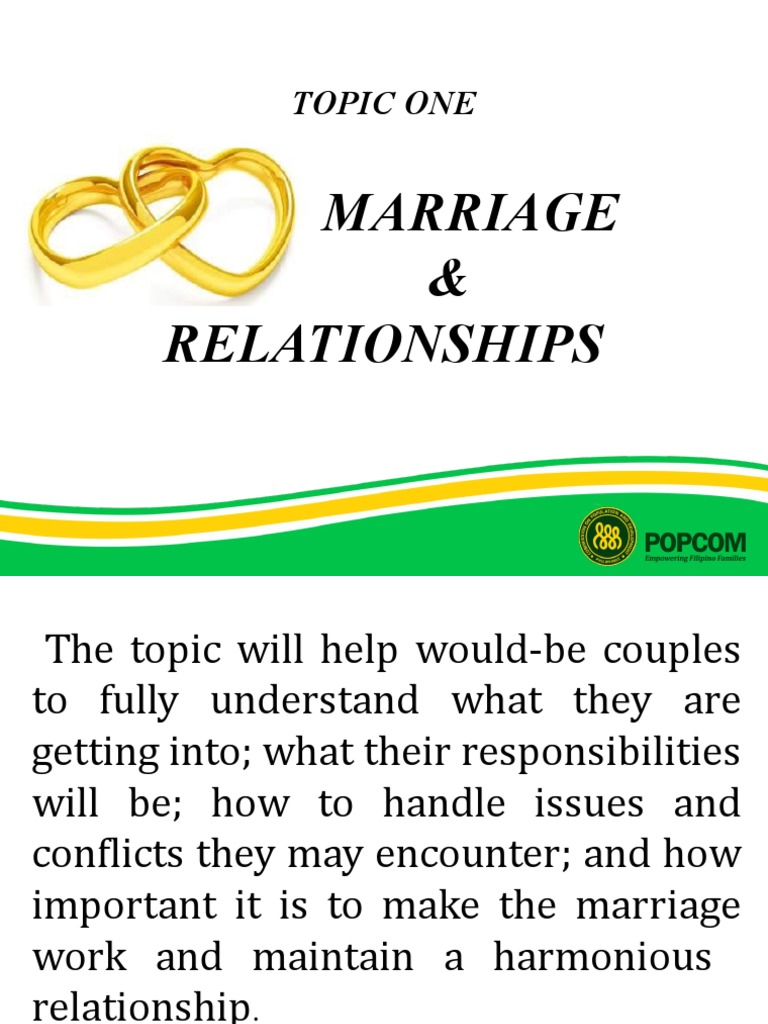 Marriage & Relationships: Topic One | PDF | Marriage | Husband