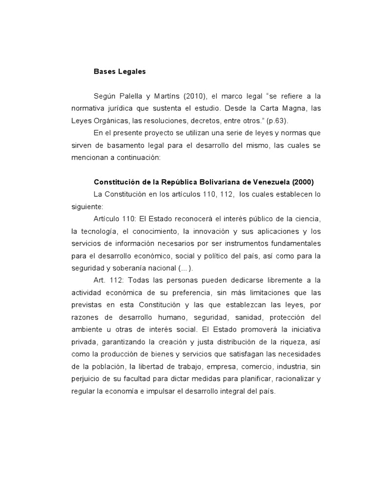 Bases Legales | PDF | Calidad (comercial) | Constitución