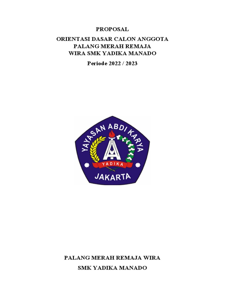 Proposal Orientasi PMR Wira Yadika | PDF