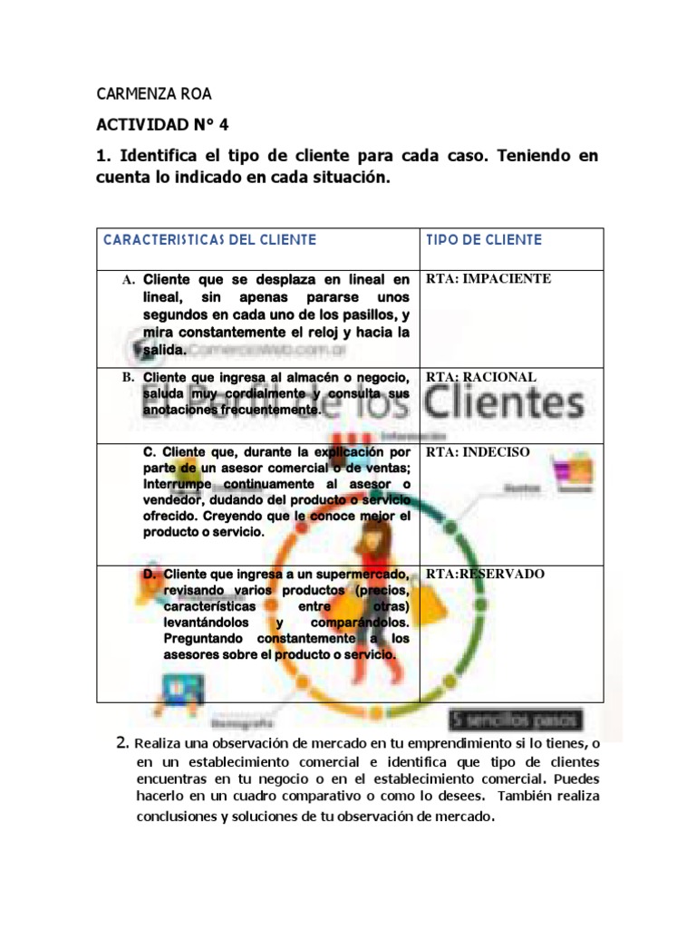 Tipos de Clientes en Observación Comercial | PDF | Business | Economias