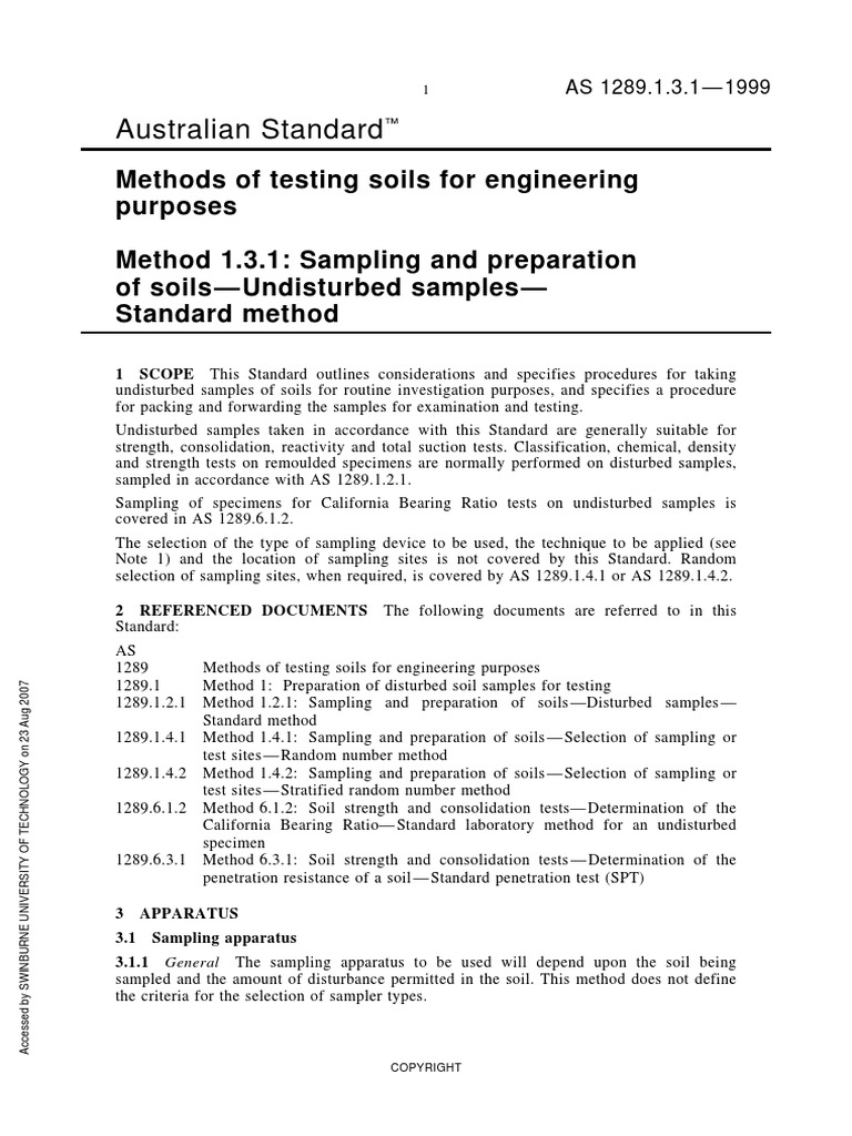 As 1289.1.3.1-1999 | PDF