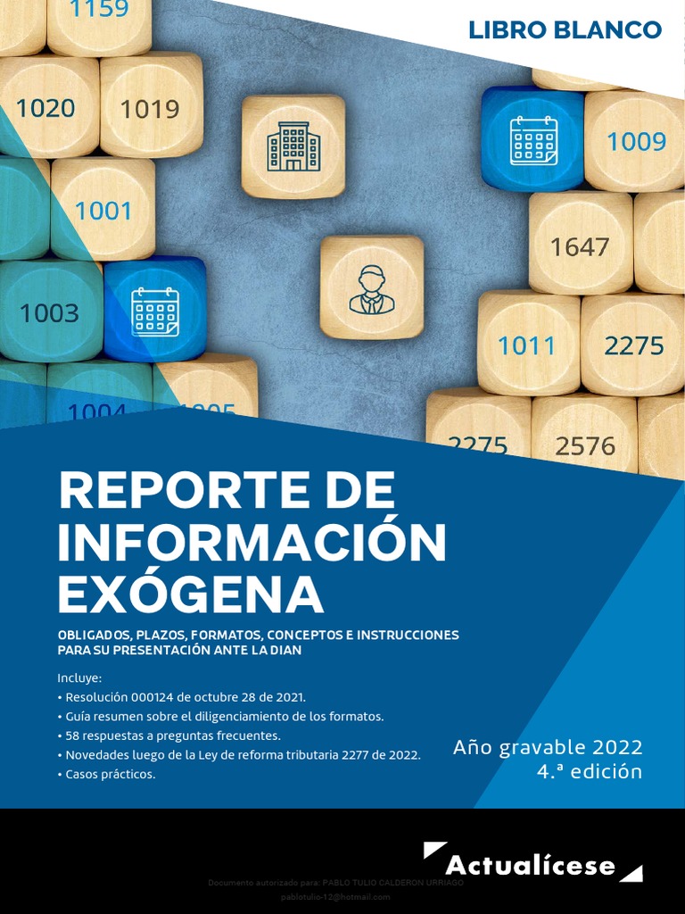 Informe Exógeno 2022: Obligaciones y Plazos | PDF | Contador | Impuestos