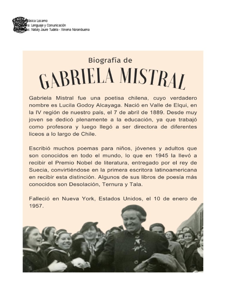 Lucila Godoy Biografía | PDF