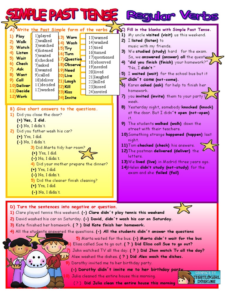 Past Simple | PDF | Grammar | Linguistics