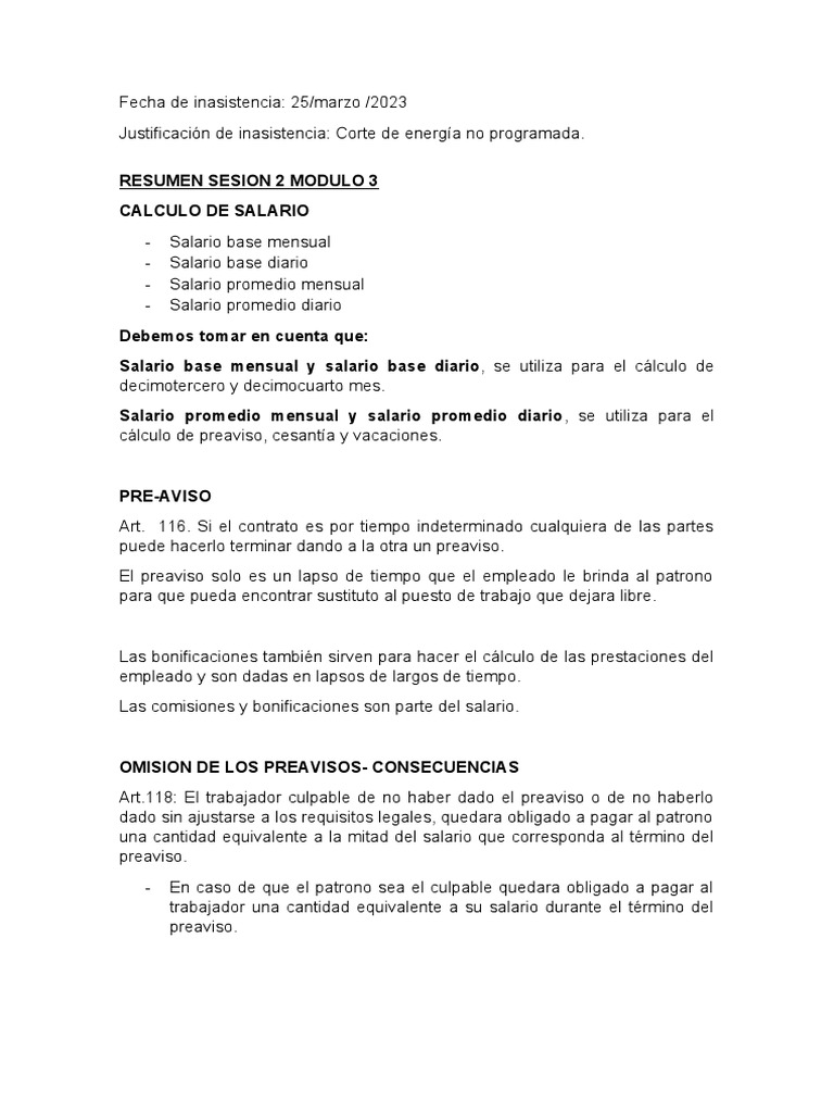 Resumen Sesion 2 Mod 3 | PDF | Desempleo | Salario