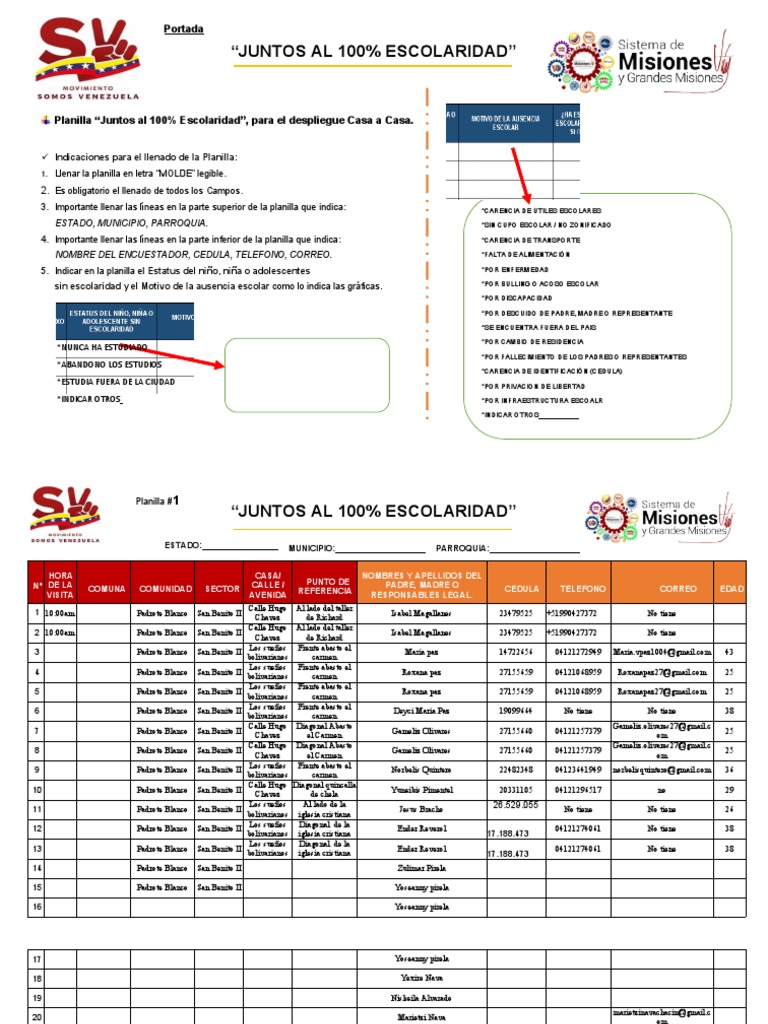 Planilla Escolaridad | PDF