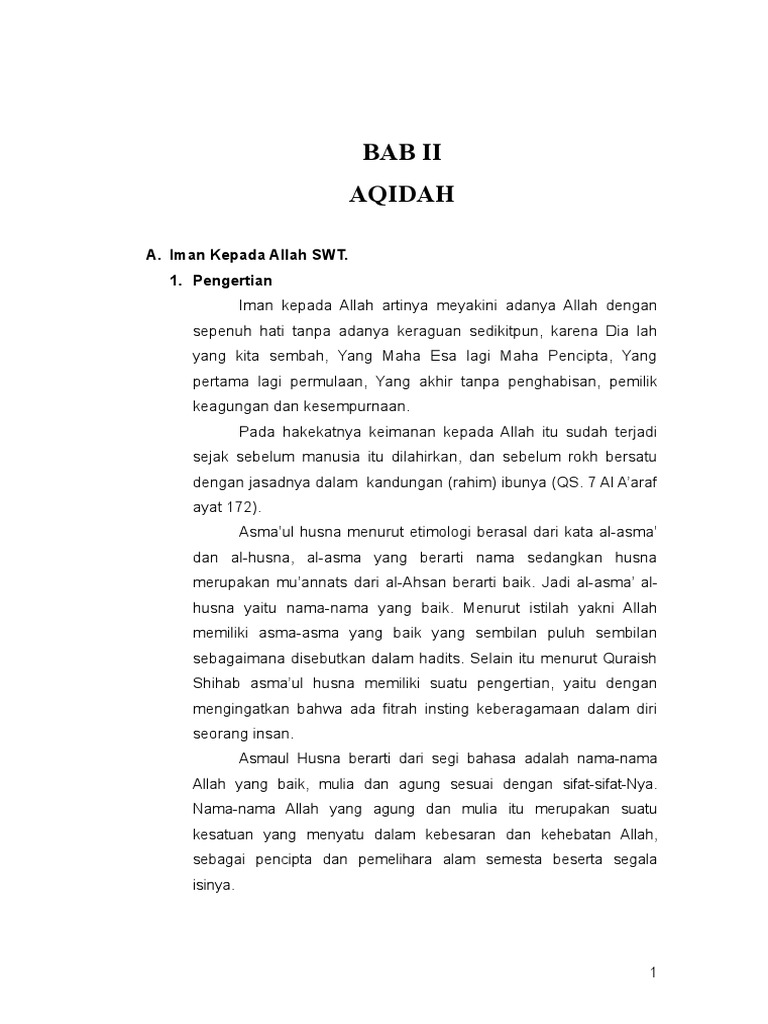 05 X Bab.02 Aqidah | PDF