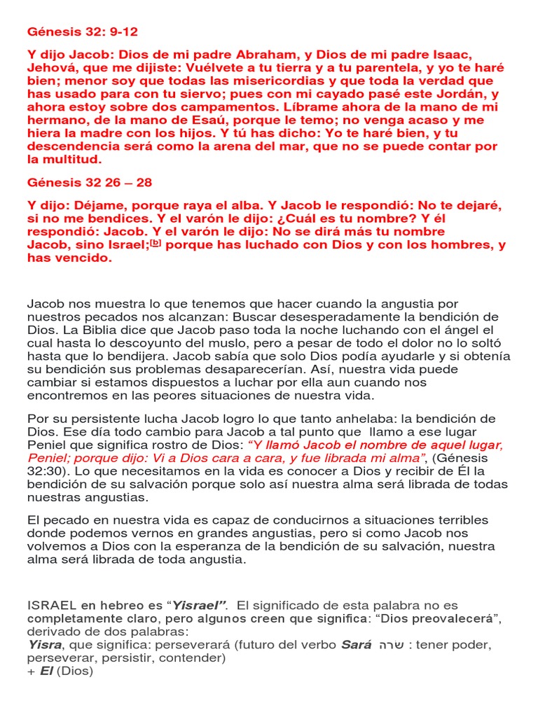 La lucha de Jacob por la bendición divina | PDF | Jacob