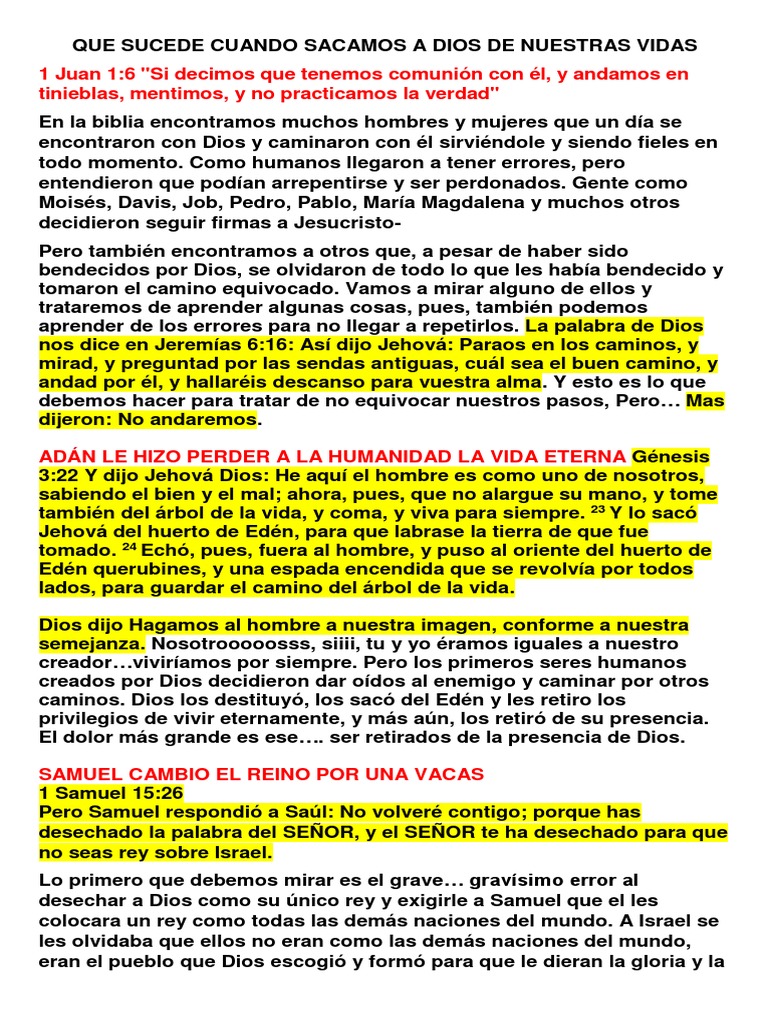 1 Juan 1:6 "Si Decimos Que Tenemos Comunión Con Él, y Andamos en Tinieblas, Mentimos, y No ...