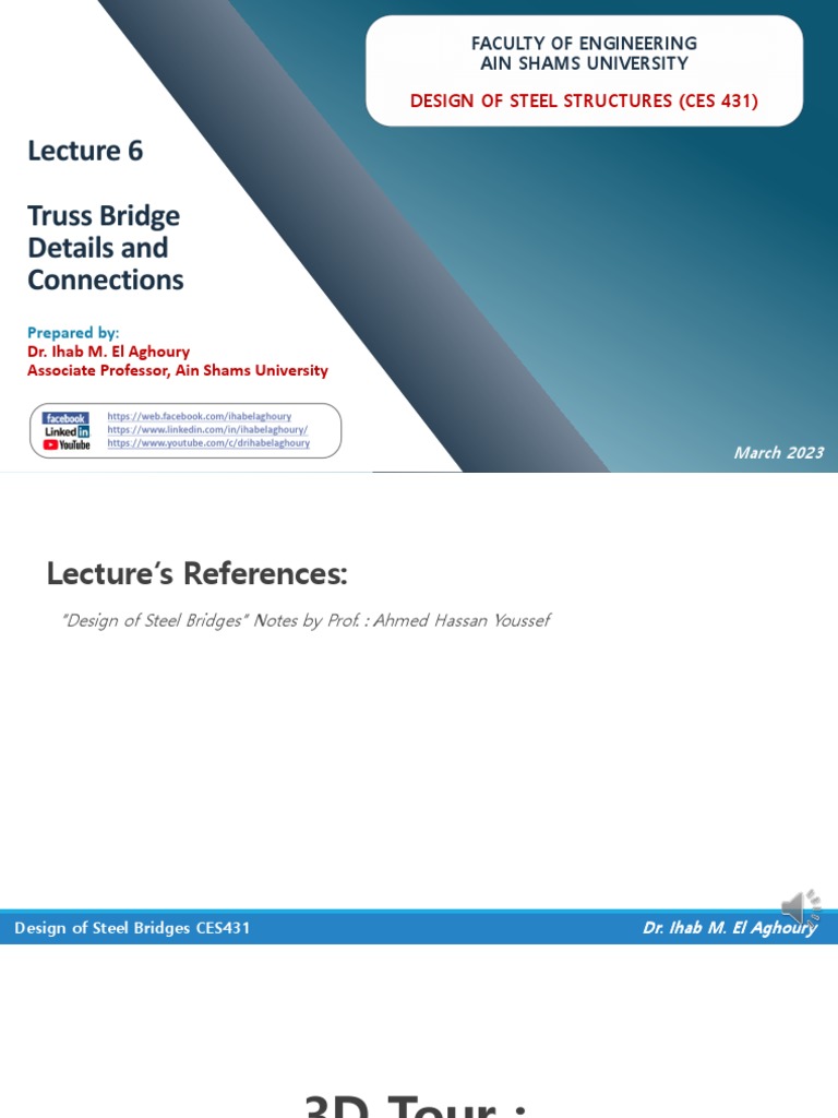 Truss Bridge Design and Connections | PDF | Truss | Components