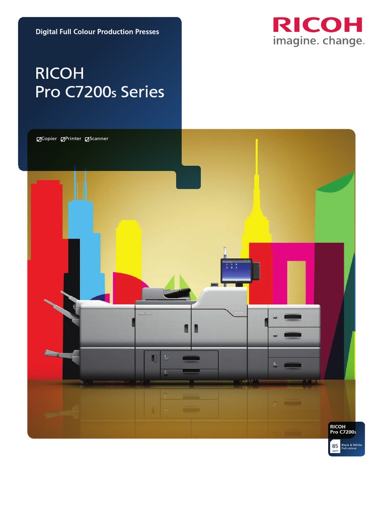 RICOH Pro C7200 C7200s C7200sl Brochure | PDF | Printer (Computing ...