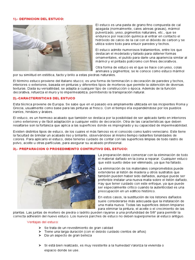 El Estuco | PDF | Procesos industriales | Construyendo tecnología