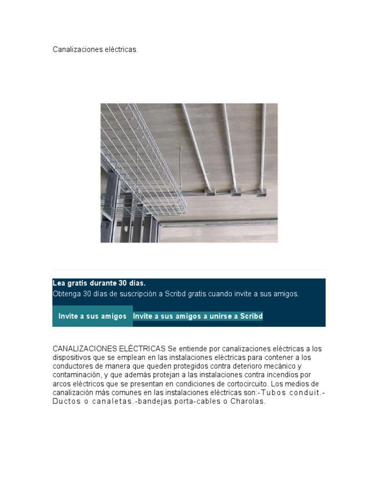 Canalizaciones Eléctricas | PDF | Tubería (transporte de fluidos) | Materiales