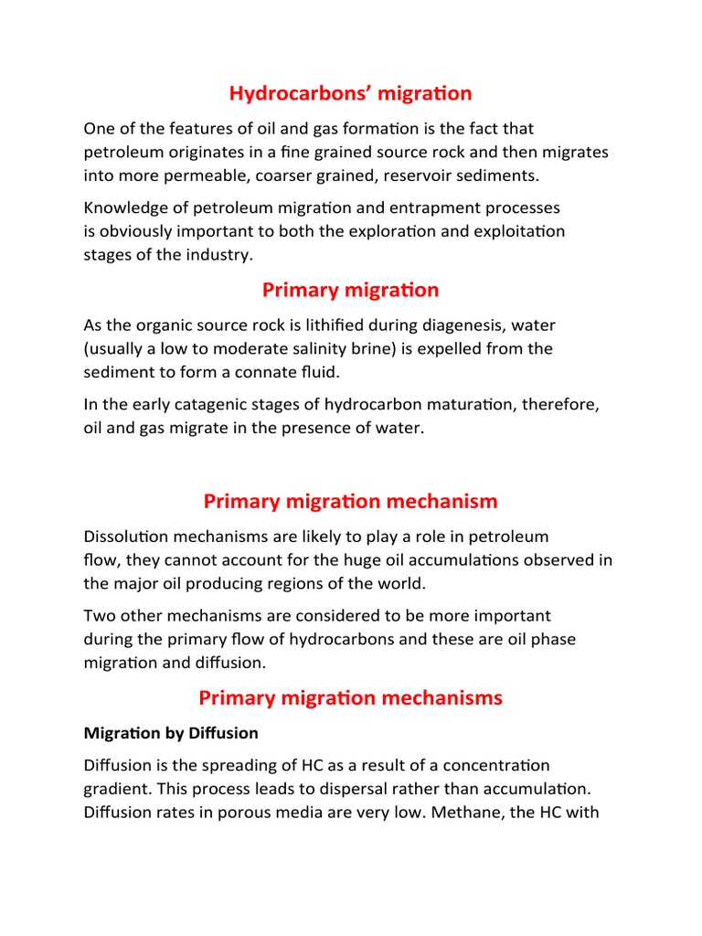Migration Types And Concept Pdf Petroleum Permeability Earth