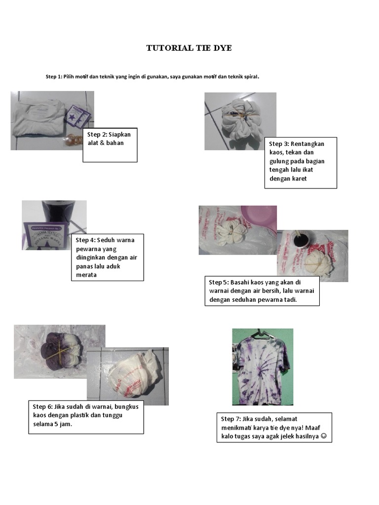 Tutorial Tie Dye: Step 1: Pilih Motif Dan Teknik Yang Ingin Di Gunakan, Saya Gunakan Motif Dan ...