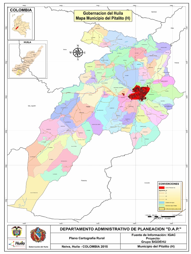 Mapa Político Pitalito | PDF