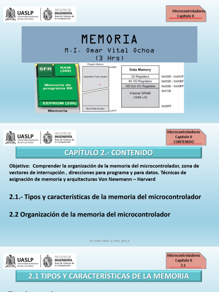 Clases UNIDAD 02 Memoria - 23 - II | PDF | Microcontrolador | Memoria ...