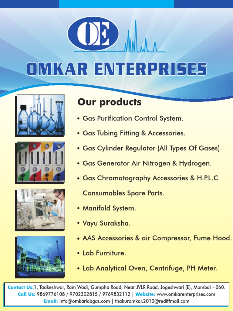 Gas Purification Systems, Laboratory Equipment, and Analytical Instruments Catalog from Omkar ...