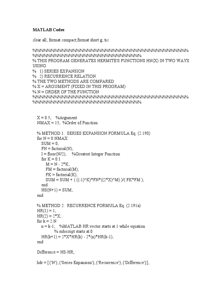 nu3MATLAB Codes | PDF | Matrix (Mathematics) | Mathematics