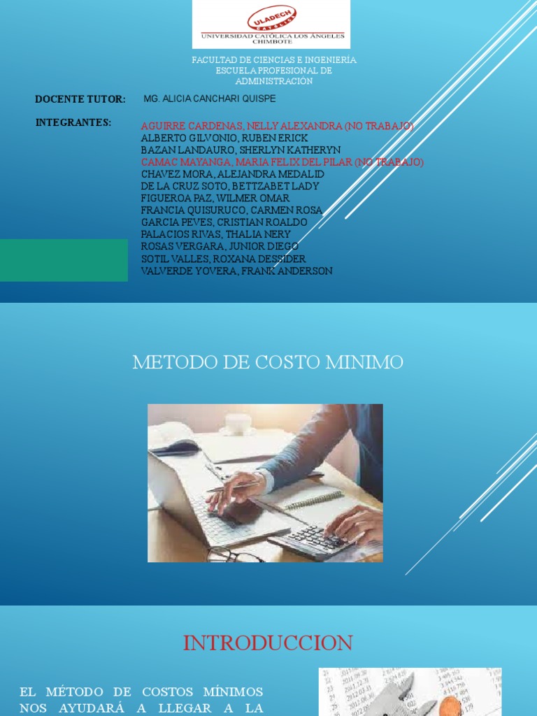 Metodo de Costo Minimo | PDF | Transporte | Economias