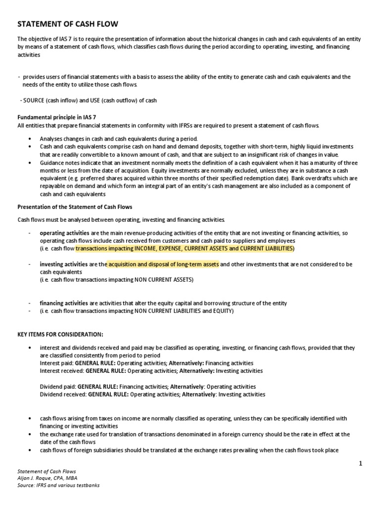 SCF Ans | PDF | Cash Flow Statement | Equity (Finance)