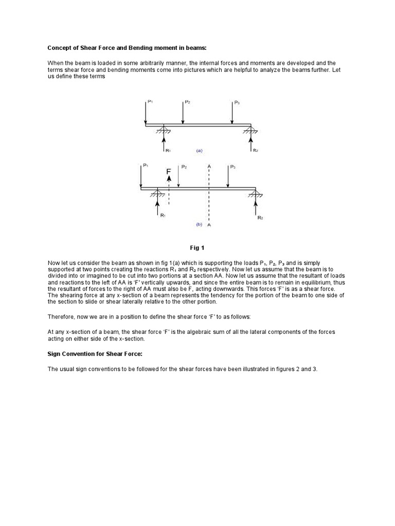 SF BM | PDF | Bending | Beam (Structure)