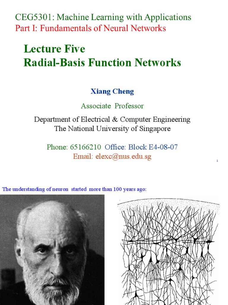 Lecture Five Radial-Basis Function Networks: Associate Professor | PDF | Cluster Analysis ...