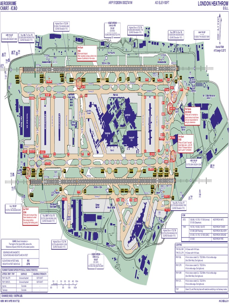 EGLL - London Heathrow Airport Diagram - Taxi-321412 | PDF | Transport ...