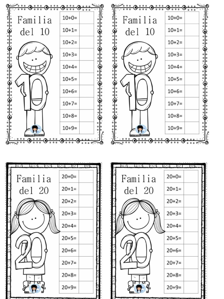 Familias de Números Cuaderno | PDF