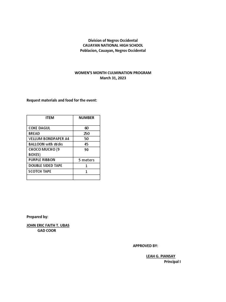 Bond Paper Request | PDF