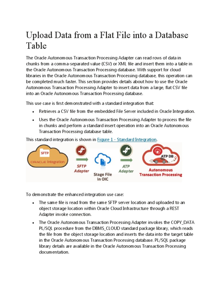 Upload Data From A Flat File Into A Database Table | PDF | Databases ...