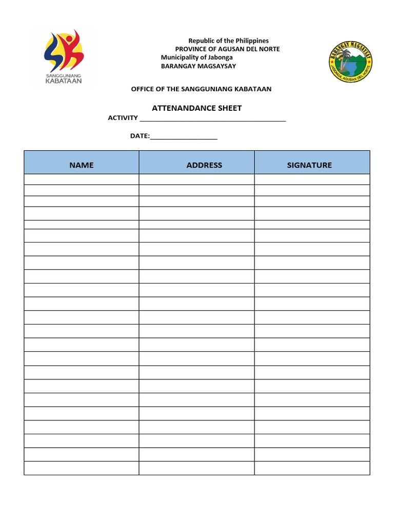 SK Attendance-Sheet | PDF