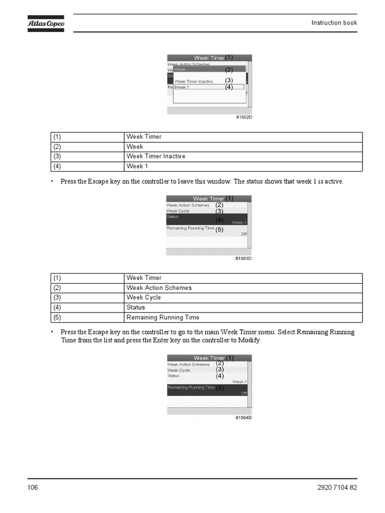 ATLAS COPCO Instruction Book GA 30+, GA 37, GA 45-108 | PDF