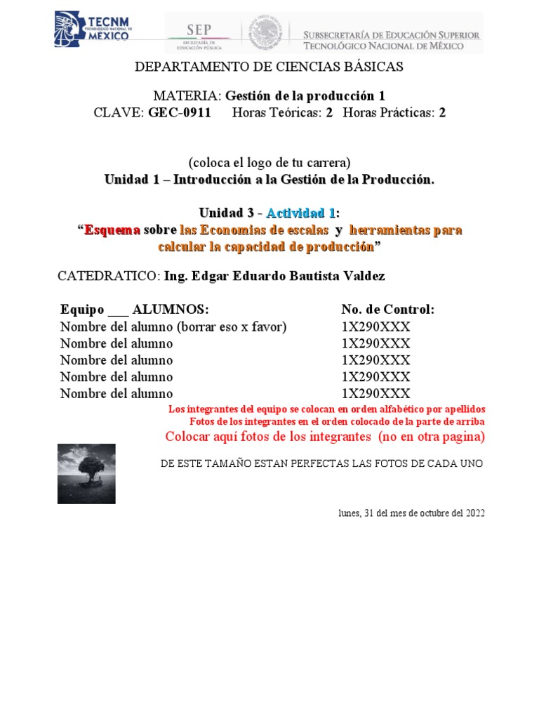 GP1 U-3 Act 1 - Esq Plant Capacidad-Econ | PDF