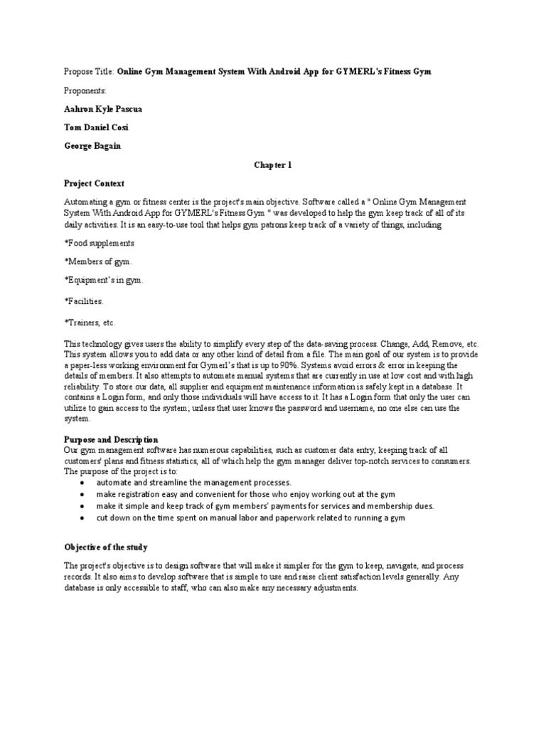 Online Gym Management System | PDF | Conceptual Model | Physical Fitness