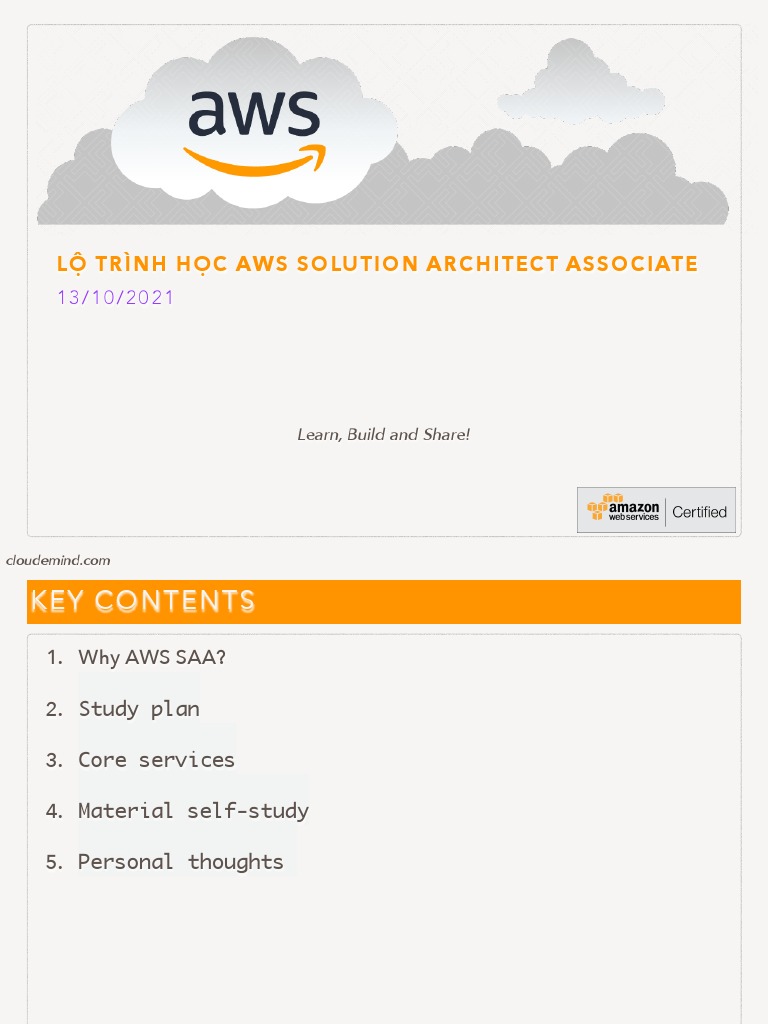 SAA Roadmap in 8 Weeks - Cloudemind Copy 3 | Download Free PDF | Amazon Web Services ...