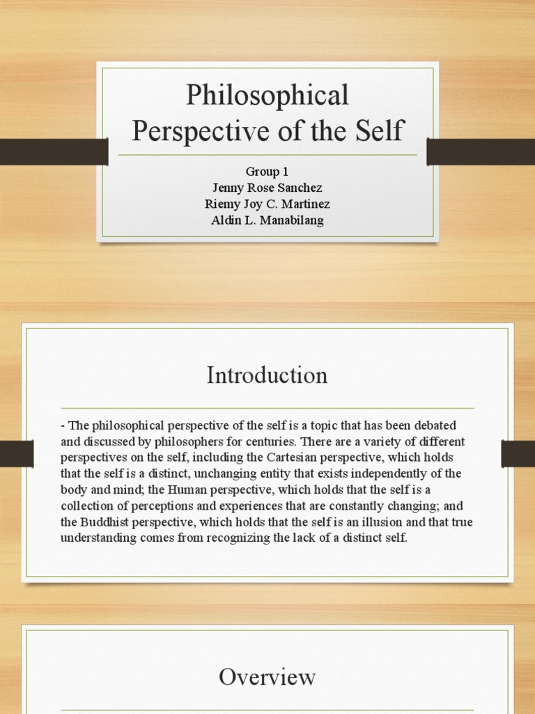 Philosophical-Perspective-of-the-Self | PDF