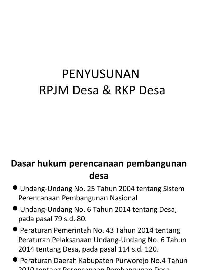 RPJM RKP Desa | PDF