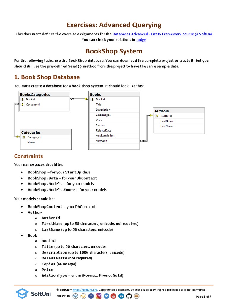06.advanced Querying Exercises | PDF | Databases | Software Engineering