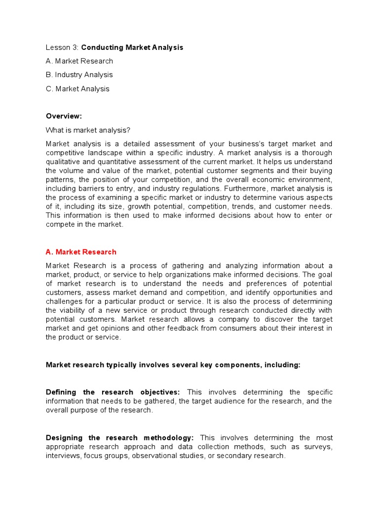 Market Analysis & Research Guide | PDF | Franchising | Marketing Research