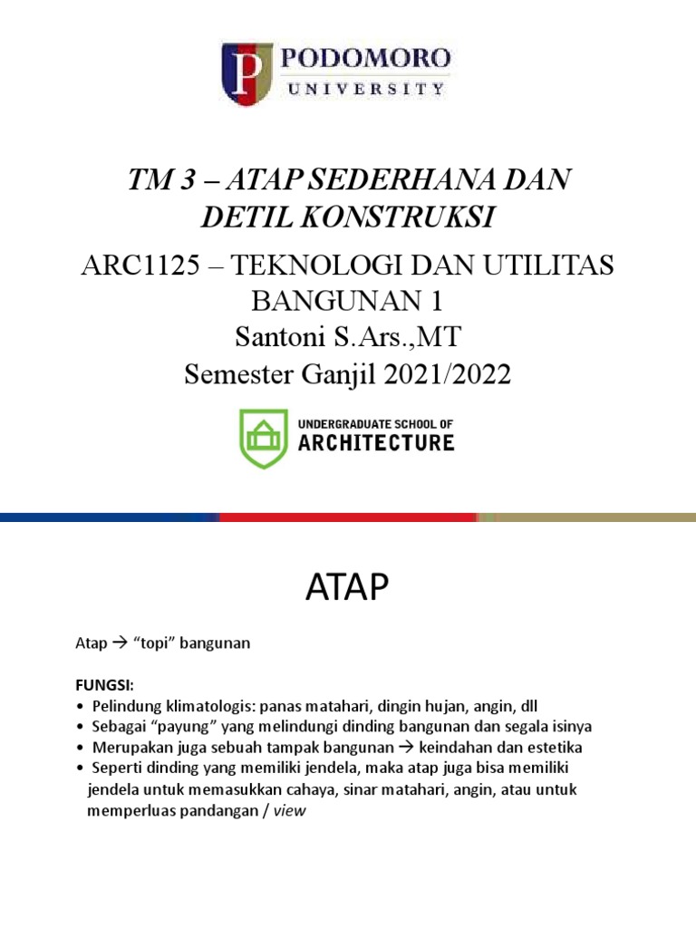 Konstruksi Atap Sederhana dan Detail | PDF