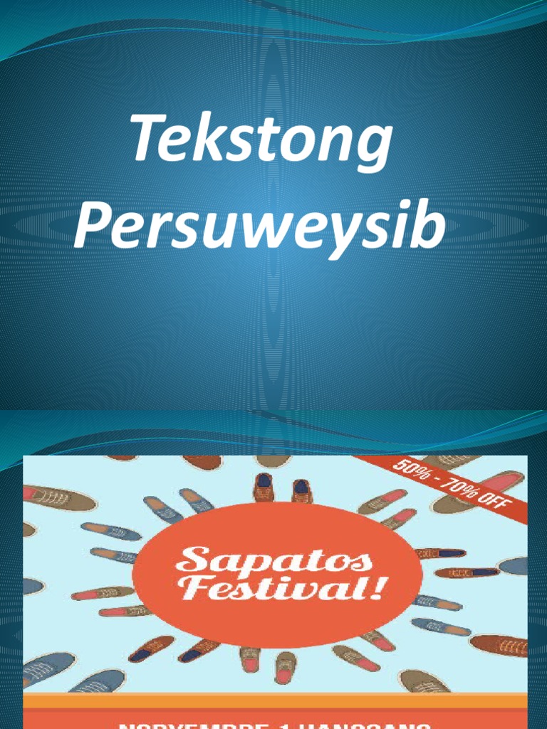 Tekstong Persuweysib Power Point | PDF