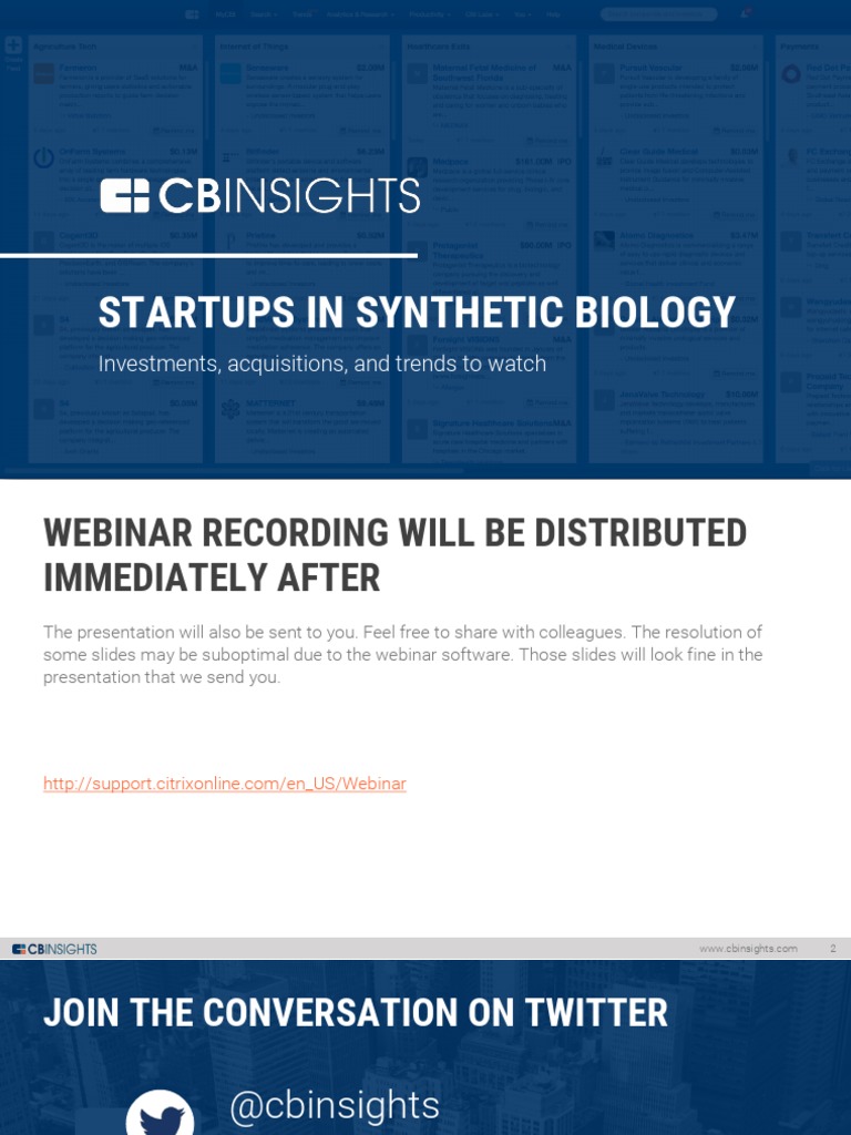 Startups in Synthetic Biology: Investments, Acquisitions, and Trends To ...