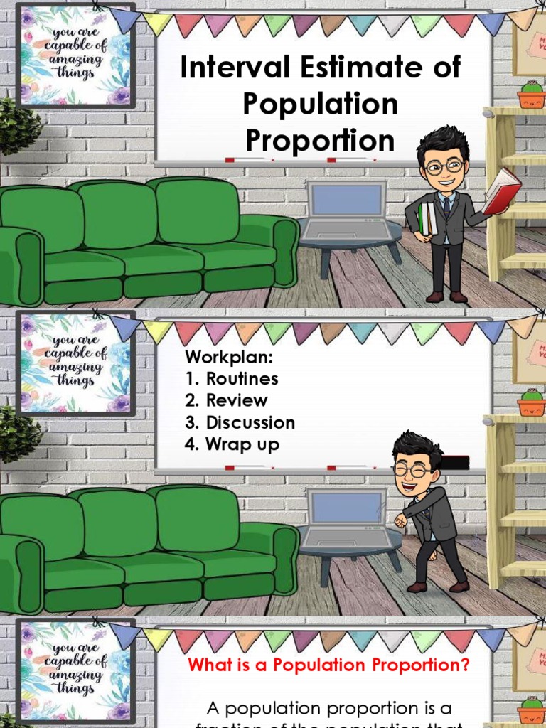 Interval Estimate of Population Proportion | PDF | Standard Deviation | Sampling (Statistics)