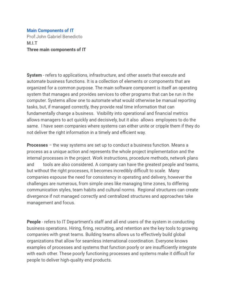 Handouts (PM, ISAD, MIT) | PDF | Project Management | Computer Network