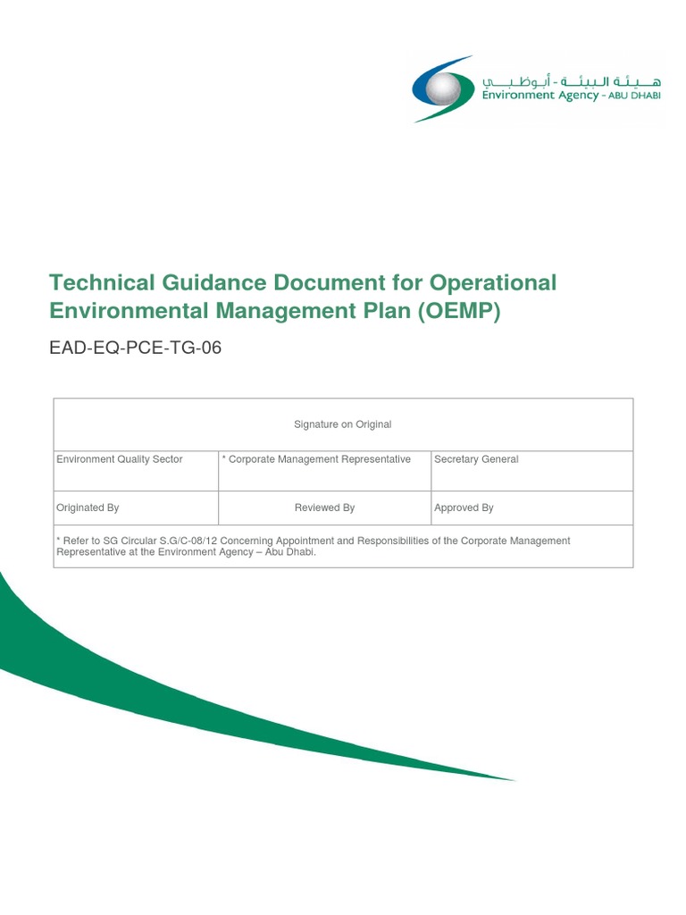 Operational Environmental Management Plan Guide | PDF | Environmental Impact Assessment | Waste